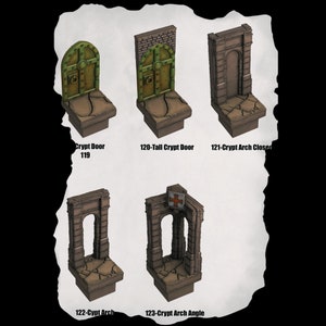 Modular Graveyard Terrain Tiles Crypt Door Cemetery Blocks Crypt Dnd ...