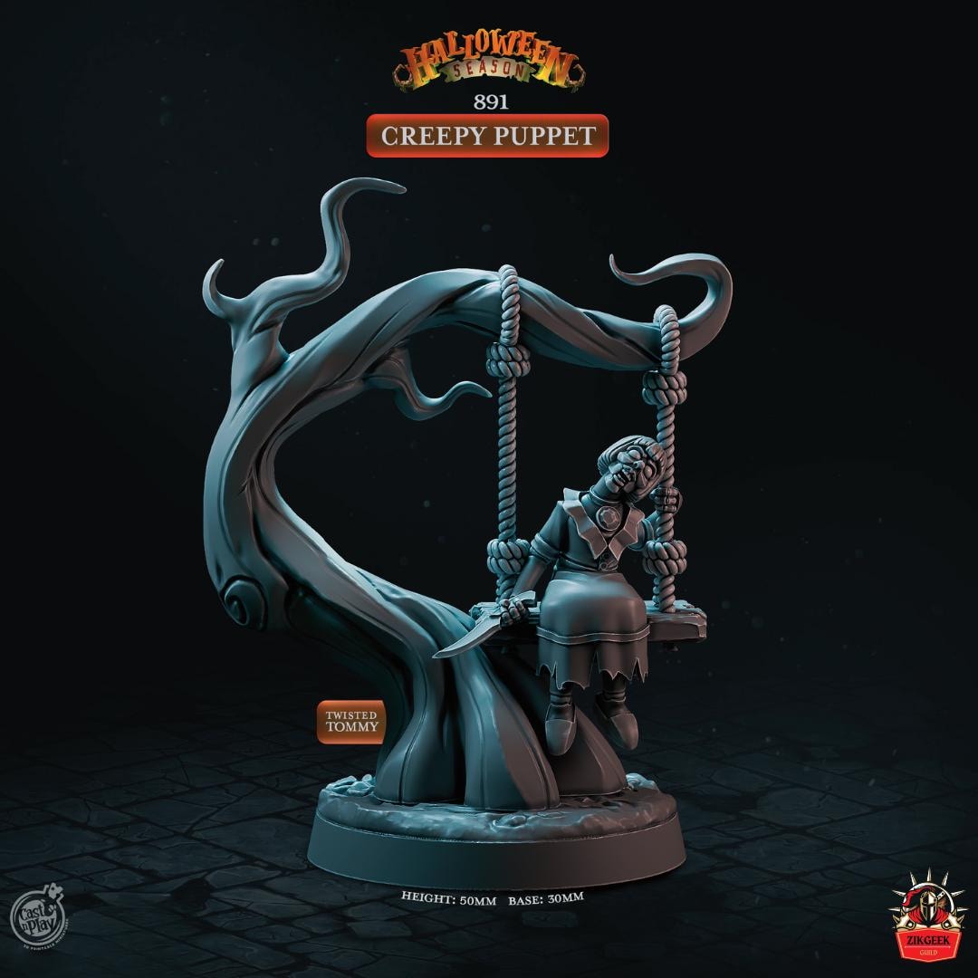 Creepy Puppet Halloween Monster Enemy Miniature Dungeons and Dragons ...