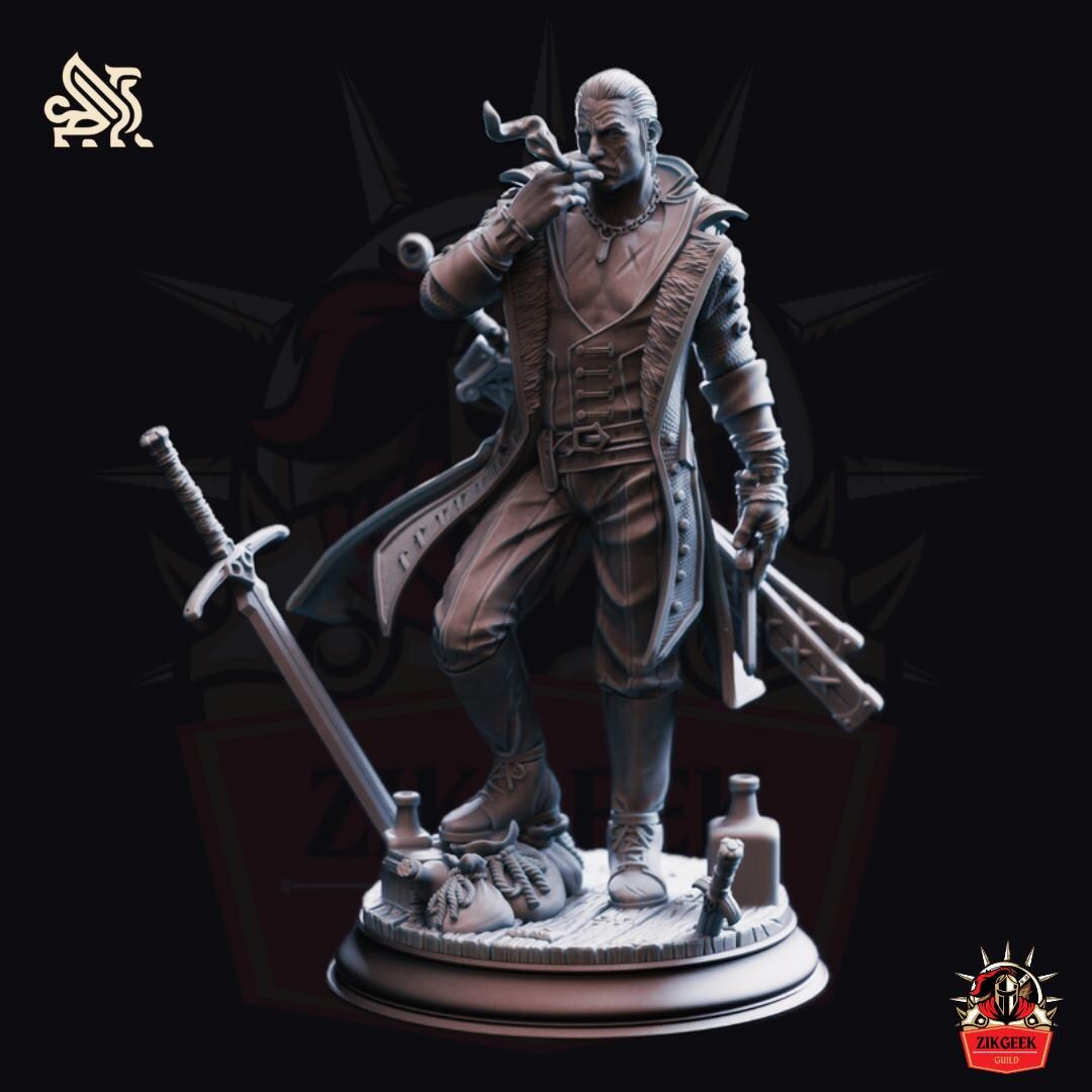 Hex Hunter Mob Boss Miniature: 28/32/38mm Fantasy RPG Mini for Dnd ...
