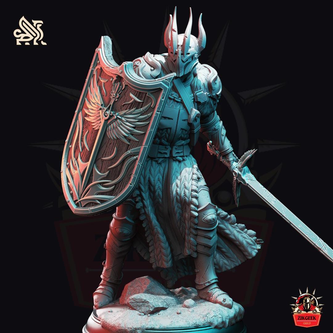 Divine Paladin Warrior Fighter Dnd Miniature Dungeons and Dragons Mini ...