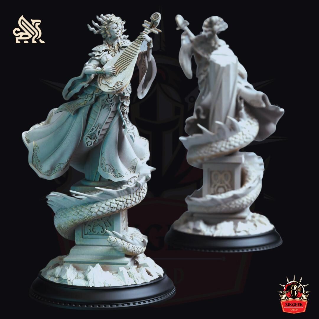 Eastern Medusa Siren Fighter Dnd Miniature Dungeons and Dragons Mini ...