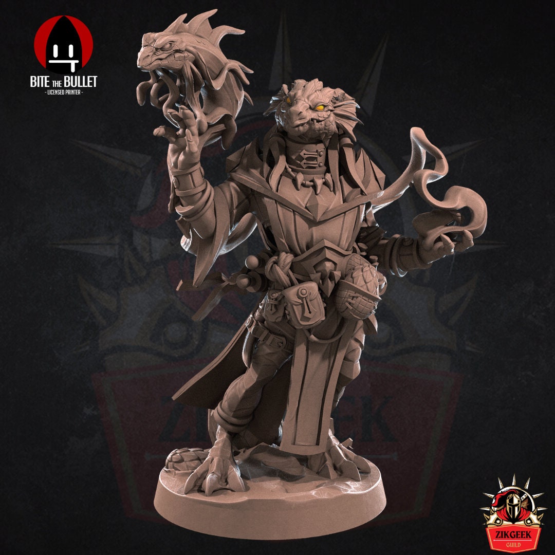 Miniatura de mago mago Dragonborn, Dungeons and Dragons Mini, Hero ...