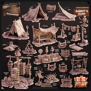 Bandit Prisoners Area Terrain Miniatures, Dungeons and Dragons Mini ...
