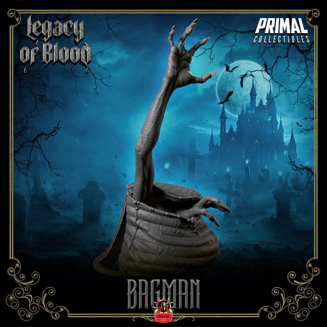 Bagman Legacy of Blood Miniature – 28mm 32mm 38mm Fantasy Creature ...