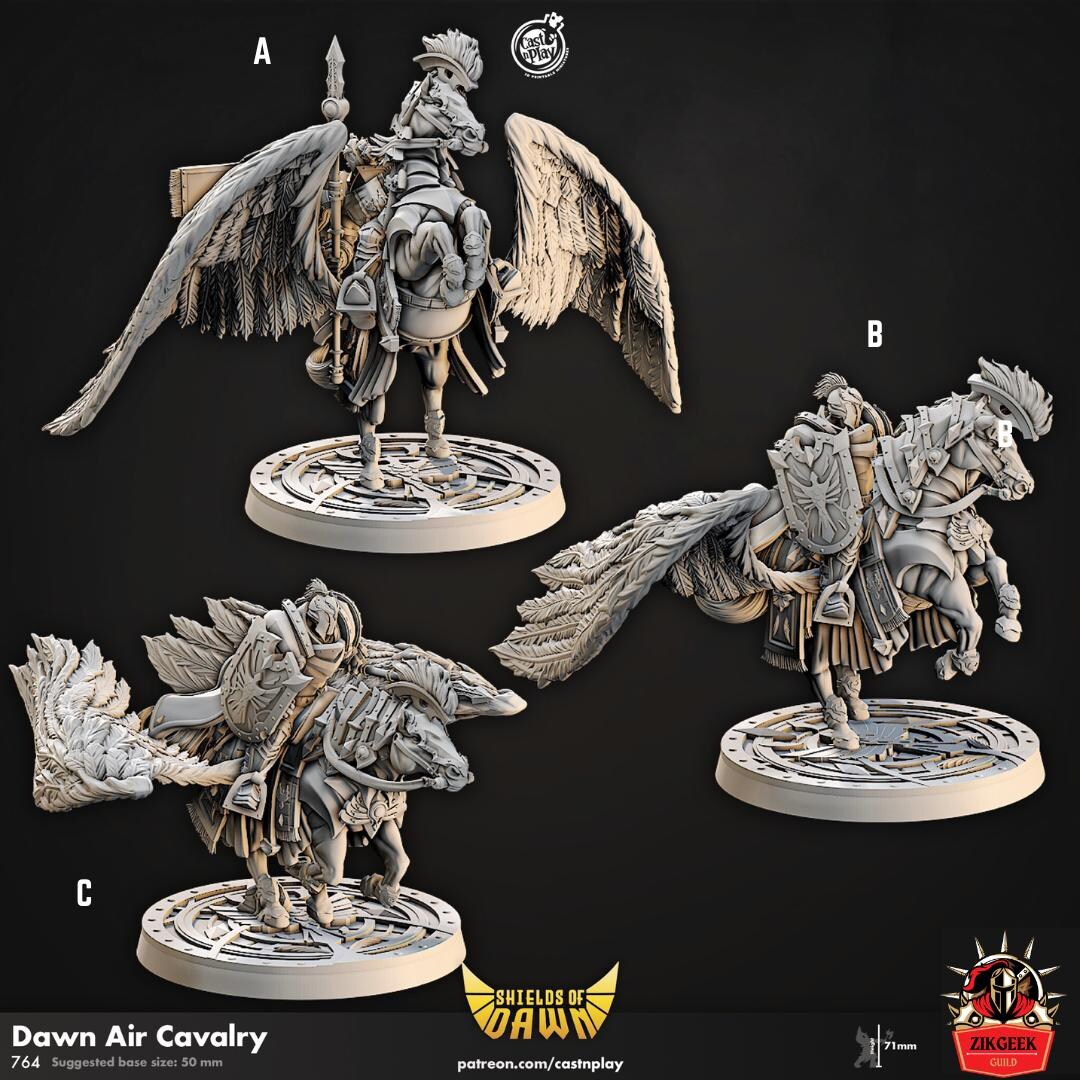 Pegasus Riders Knights Miniatures: 28/32/38mm Fantasy RPG Mini for Dnd ...