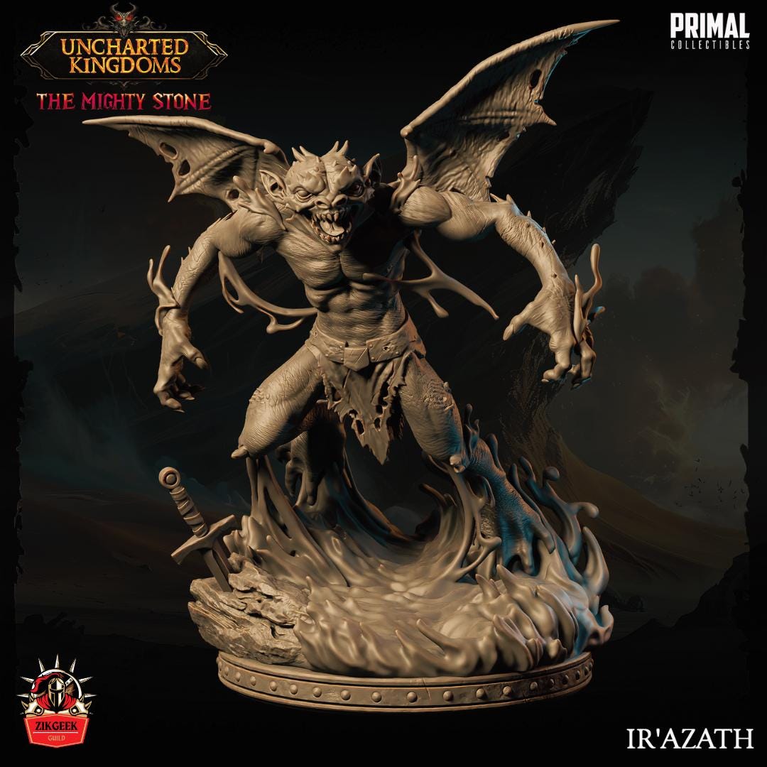 Ir'azath Demon, Gargoyle, Imp Miniature: 28/32/38mm Fantasy RPG Mini ...