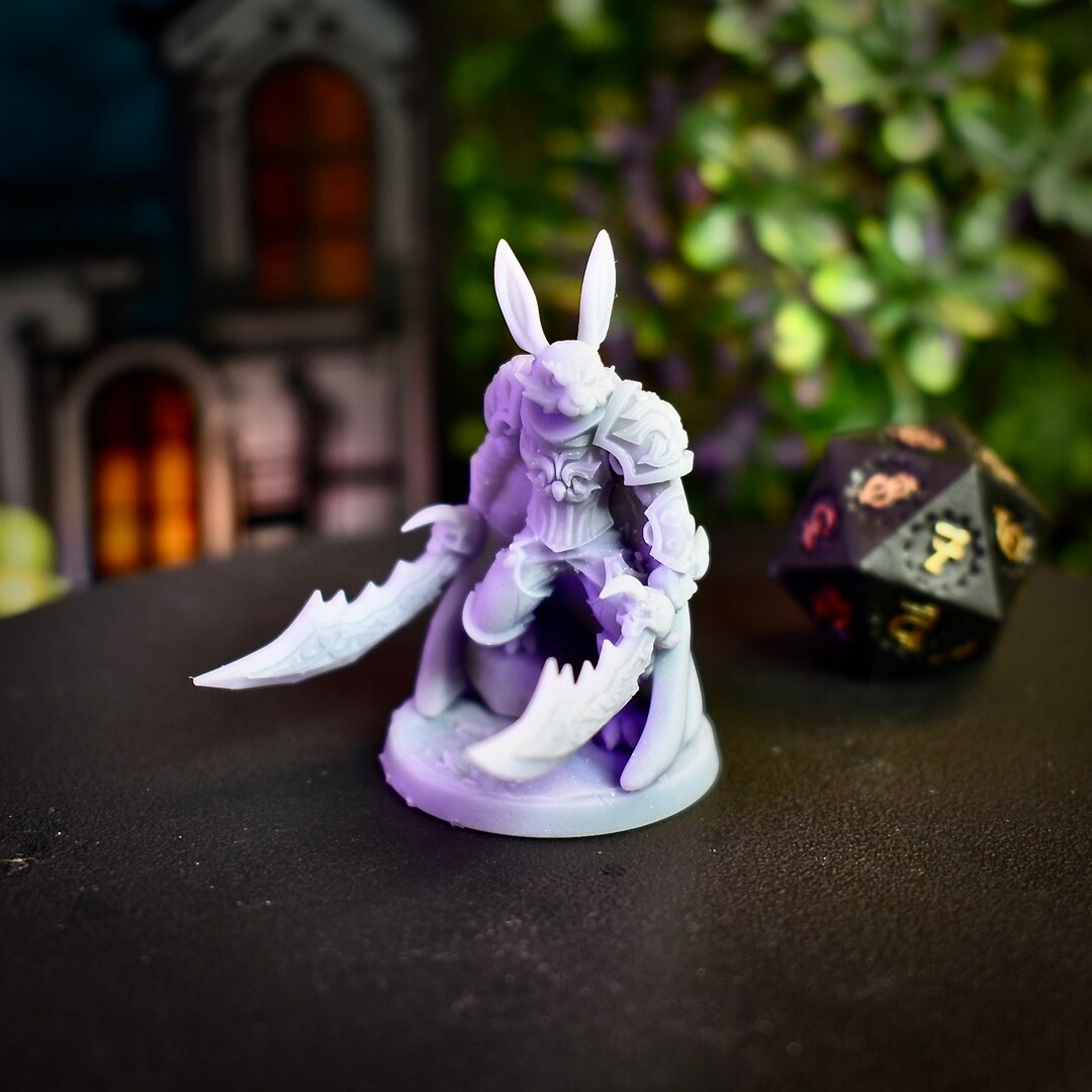 Rabbit Knight, Warrior Dnd Miniature Dungeons and Dragons Mini, Hero ...