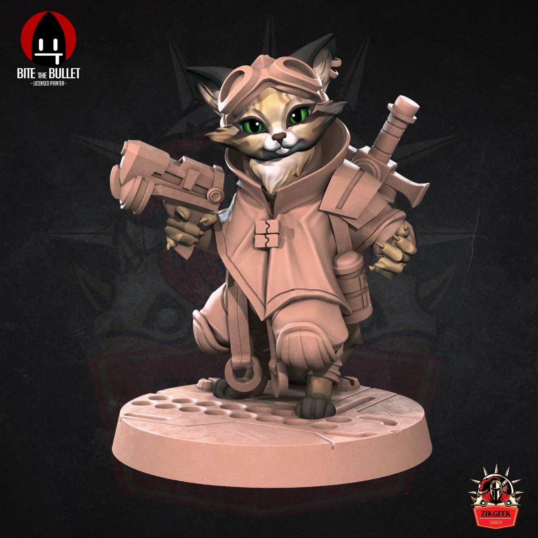 Tabaxi, Catfolk Space Ranger: 28/32/38mm Fantasy RPG Miniature for Dnd ...