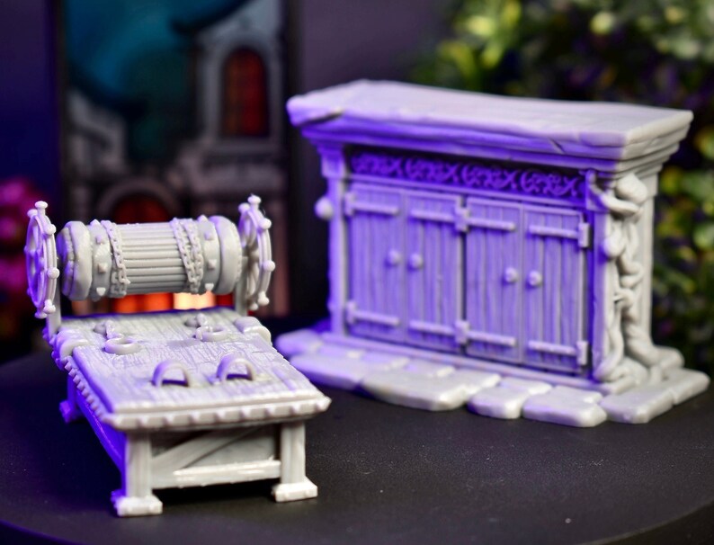 Cupboard, Torture Rack Terrain, Furniture Miniatures, Dungeons and ...