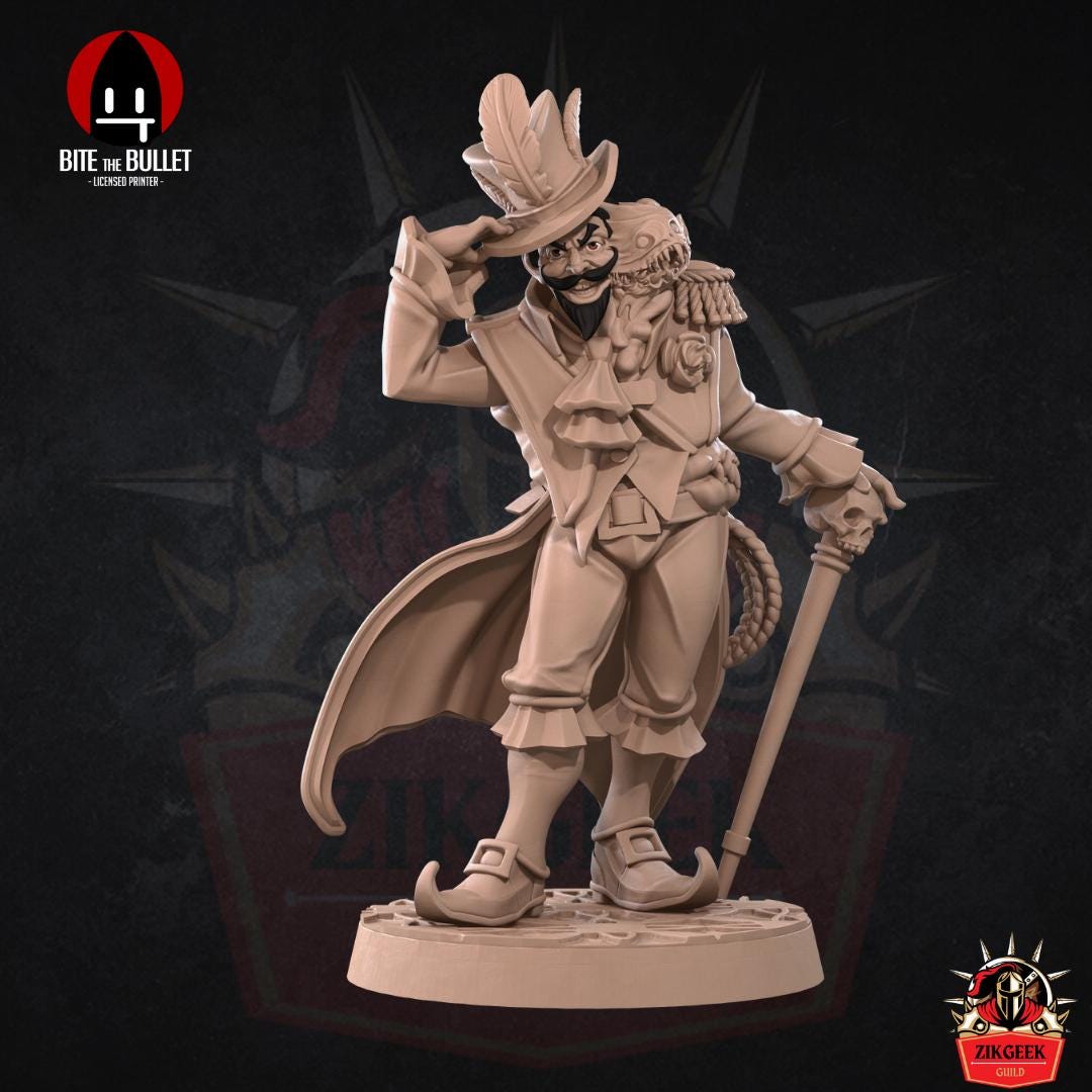 Ringmaster Villain Horror Circus Miniature: 28/32/38mm Fantasy RPG Mini ...
