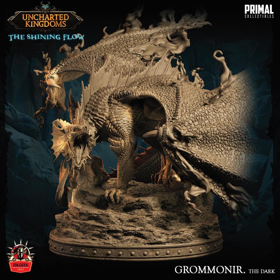 Shadow Dragon Miniature: 28/32/38mm Fantasy RPG Mini for Dnd, TTRPG - Etsy