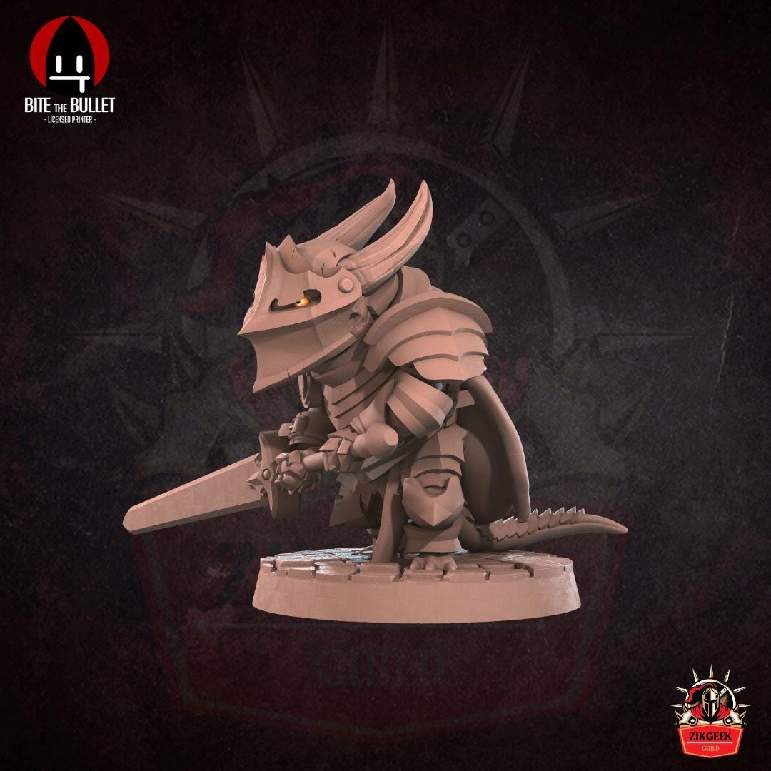 Kobold Paladin Miniature: 28/32/38mm Fantasy RPG Mini for Dnd, TTRPG - Etsy