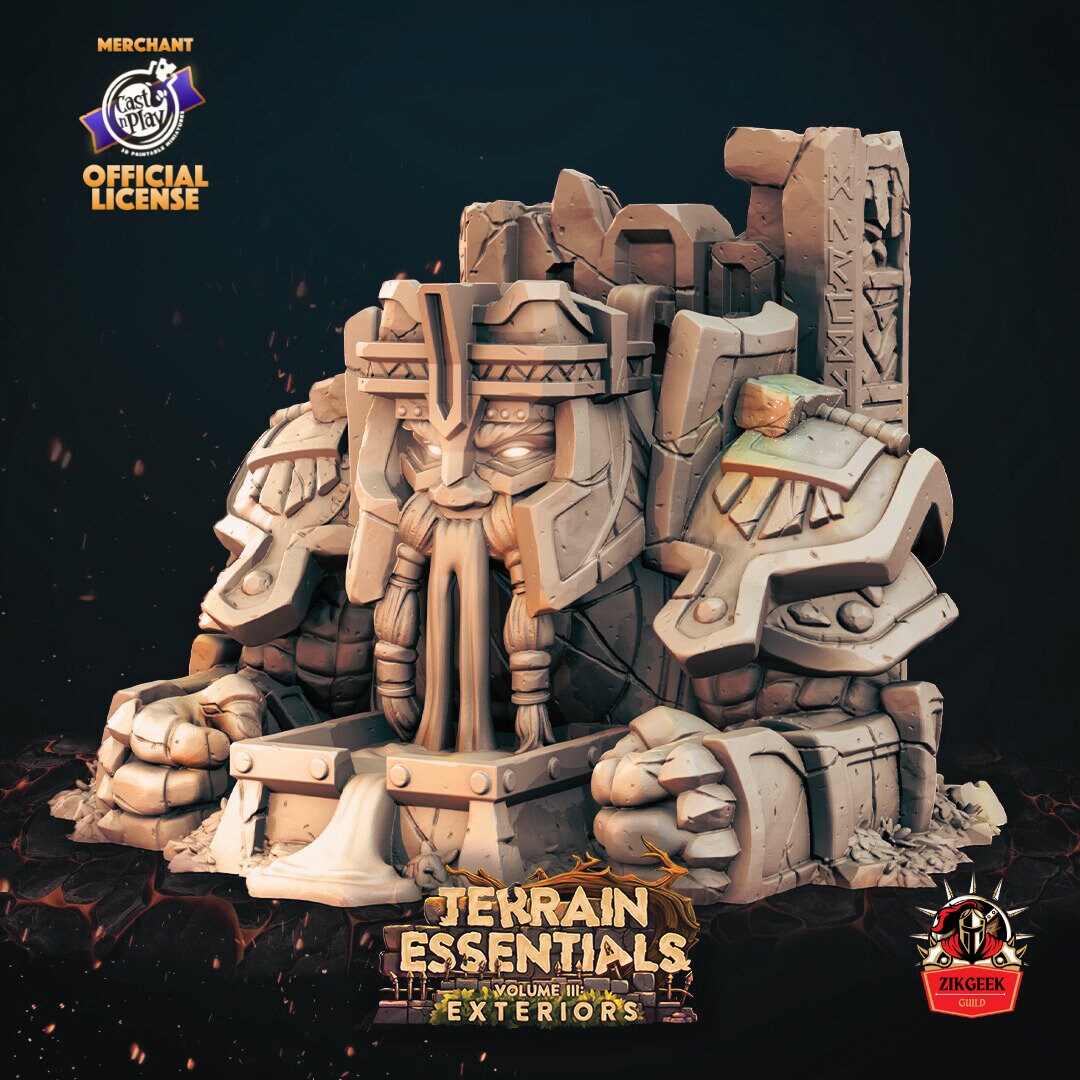 Dwarf Iron Forge Miniature Terrain: 28/32/38mm Fantasy RPG Mini for Dnd ...