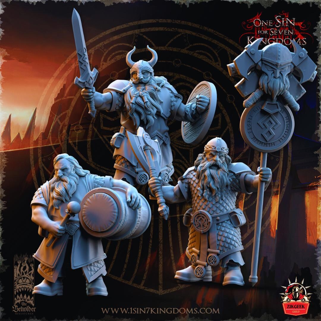 Dwarven Kingdoms Warriors Command Bundle Wargaming Miniature Dungeons ...