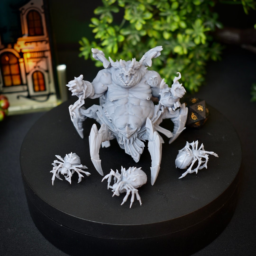 Spider Boss Enemy, Spiders Monster Miniature, Dungeons and Dragons Mini ...