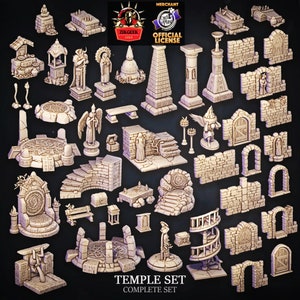 Temple Statues, Columns, Shrines Terrain: 28/32/38mm Fantasy RPG Mini ...