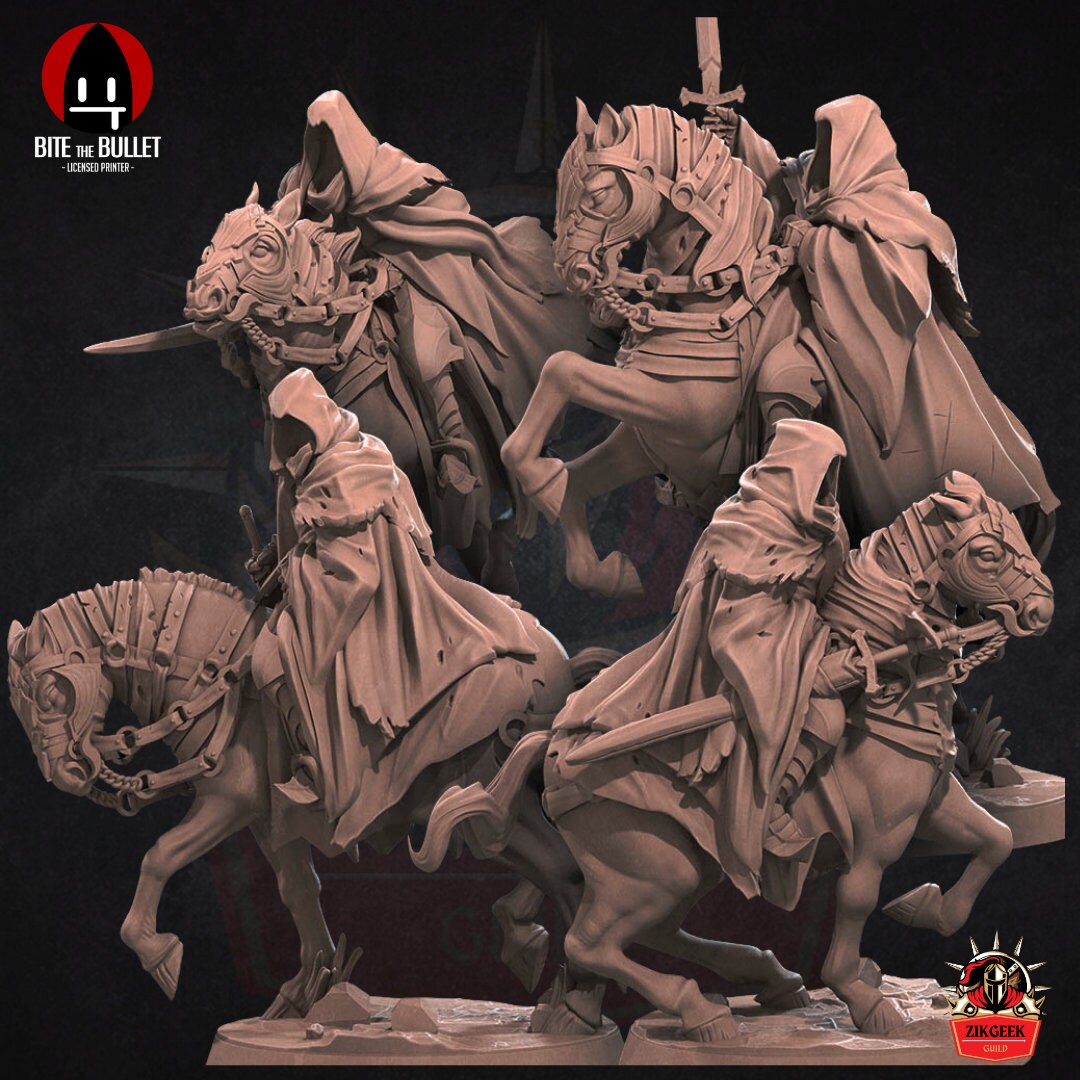 Ghost Riders Miniatures Set: 28/32/38mm Fantasy RPG Mini for Dnd, TTRPG ...