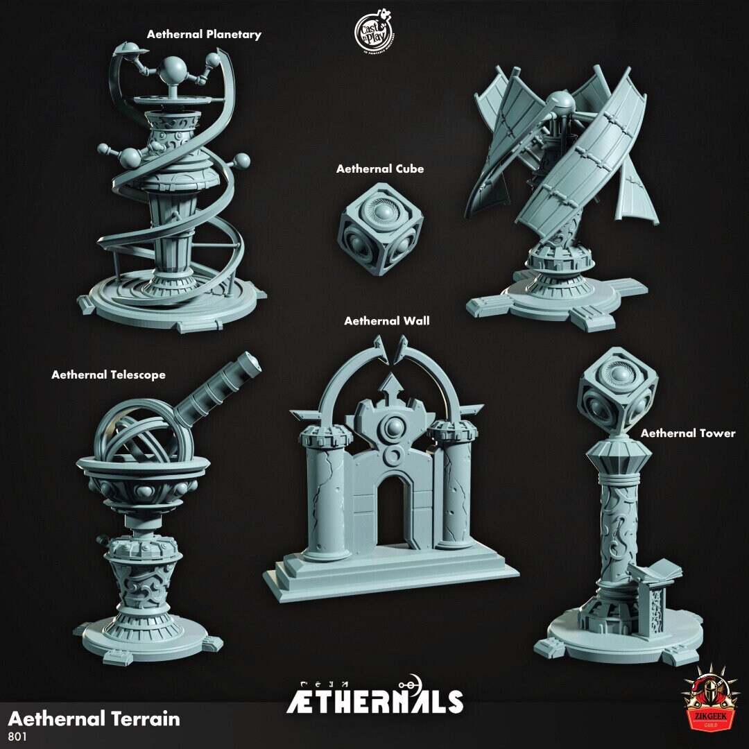 Aethernal Temple Set, Mine Terrain, Steampunk Terrain, Space Terrain ...
