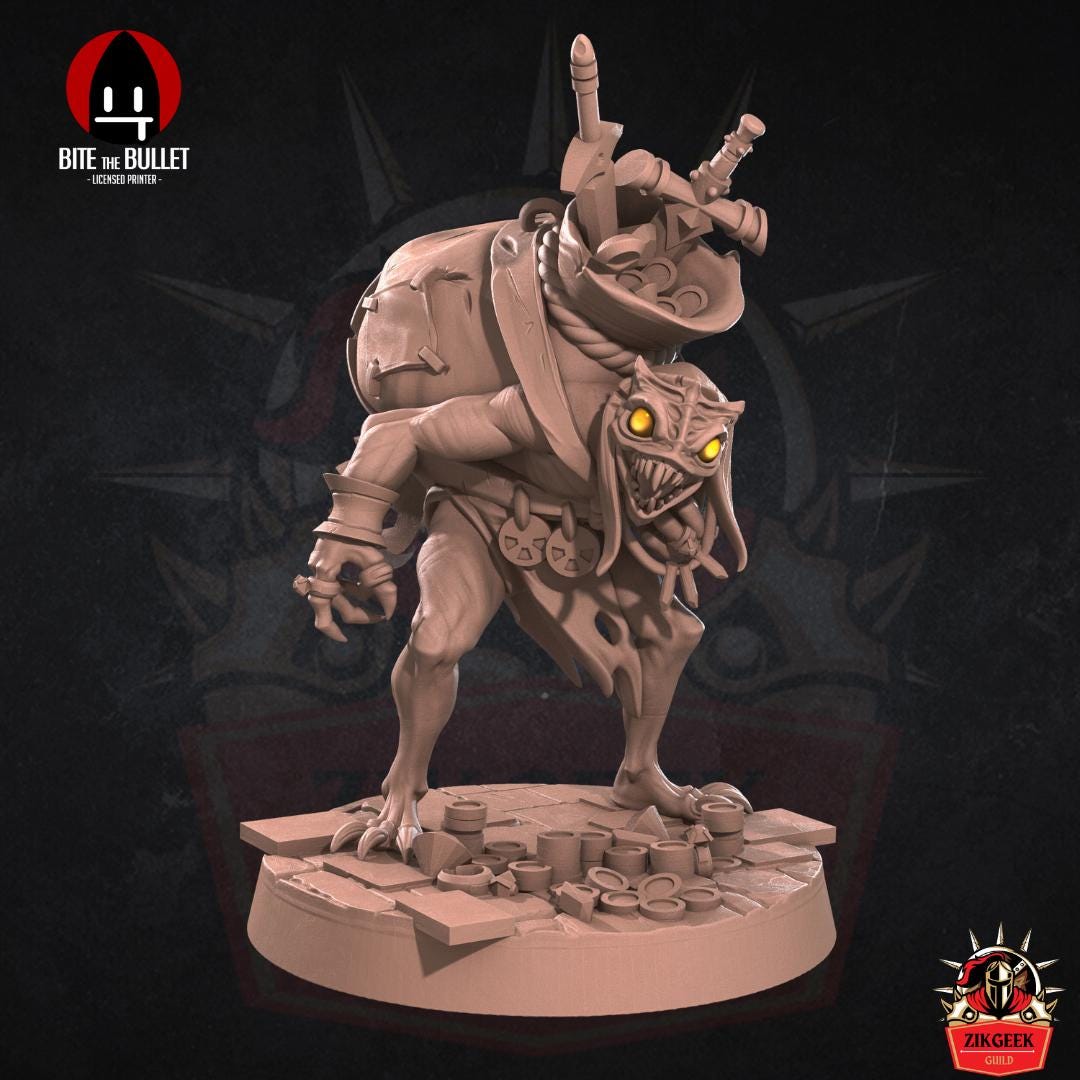 Treasure Goblin Creature Miniature: 28/32/38mm Fantasy RPG Mini for Dnd ...