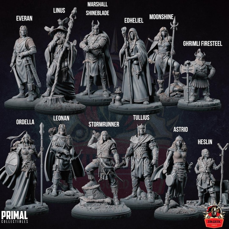 Heroes of the Blade X12 Miniatures: 28/32/38mm Fantasy RPG Mini for Dnd ...