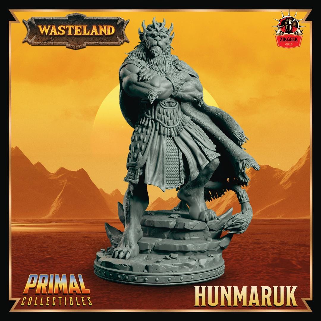 Lion Sorcerer King Hunmaruk Mage Miniature – Fantasy RPG Hero Enemy for ...