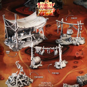 Bandit Dining Area Terrain Miniatures: 28/32/38mm Fantasy RPG Mini for ...