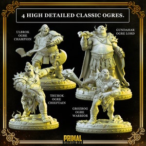 Ogres Crowd, HQ Expation Set: 28/32/38mm Fantasy RPG Miniatures for Dnd ...