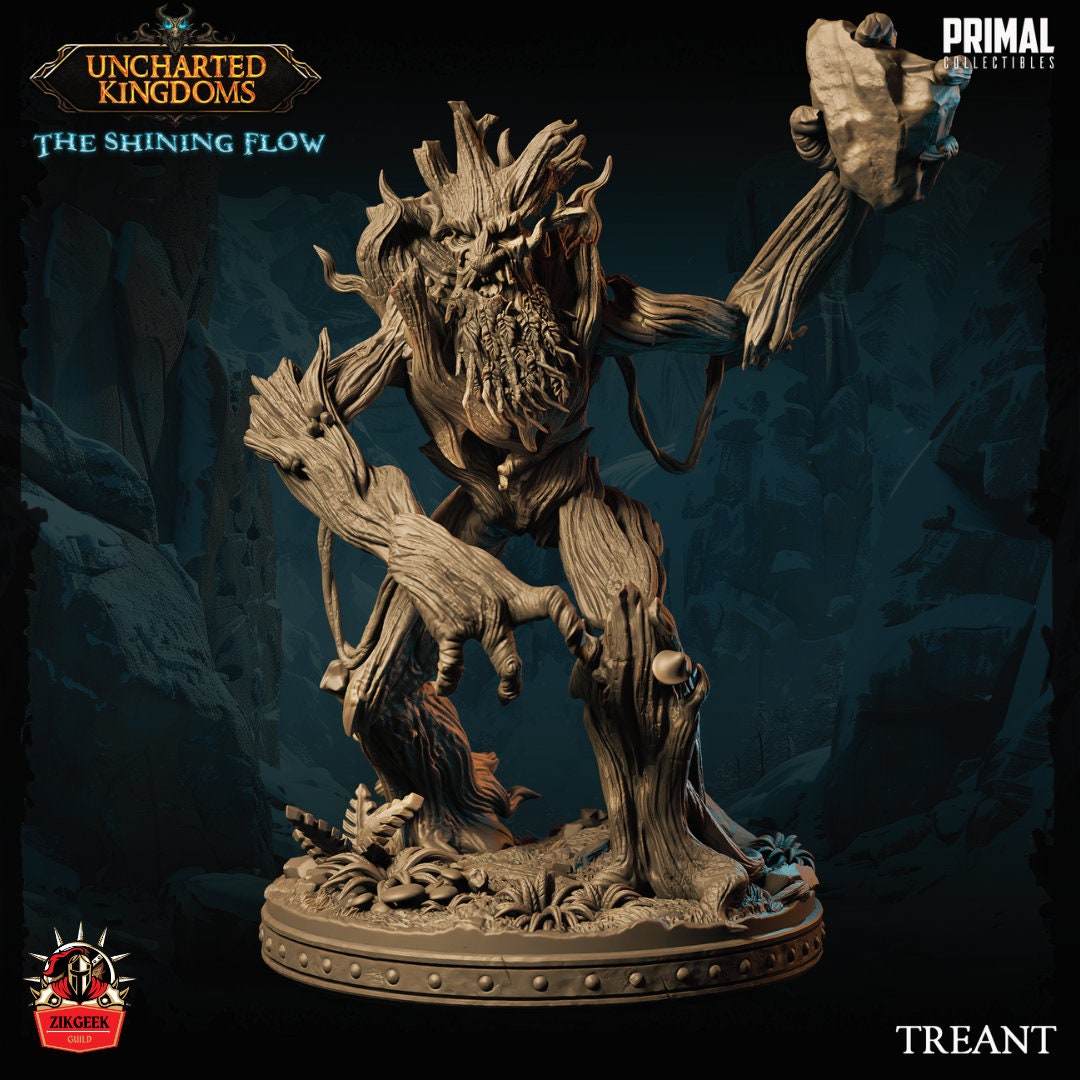 Treant Warrior Creature Miniature: 28/32/38mm Fantasy RPG Mini for Dnd ...