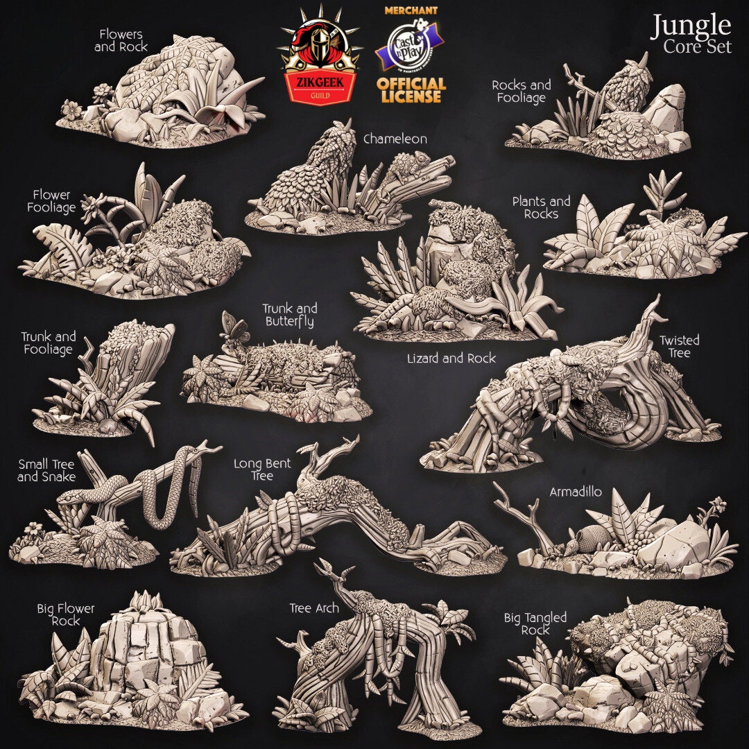 Jungle Core, Flowers, Path Dnd Terrain Miniatures, Hero Quest RPG ...