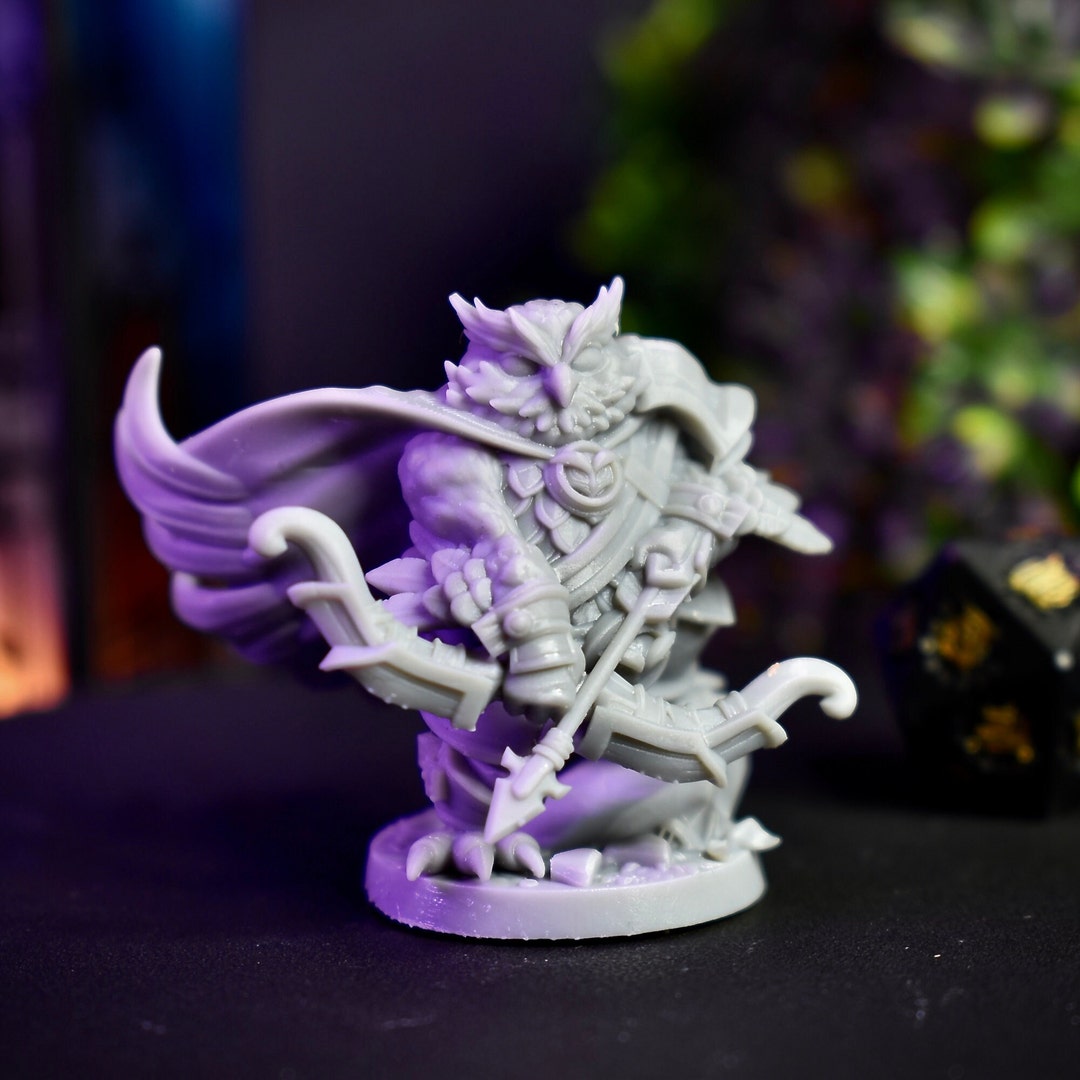 Owl Ranger Archer Dnd Fighter Miniature, Heroquest Rpg,tabletop Game ...