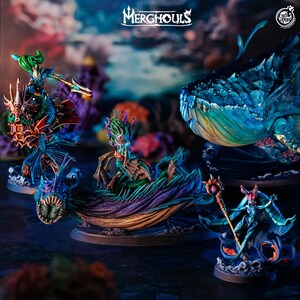 Abyssal Tidehunter Sea Monster Miniature: 28/32/38mm Fantasy RPG Mini ...