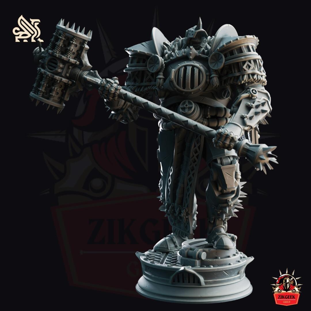 Giant Golem Fighter Miniature: 28/32/38mm Fantasy RPG Mini for Dnd ...