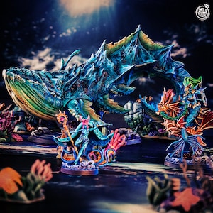 Queen Leviathan Miniature: 28/32/38mm Fantasy RPG Mini for Dnd, TTRPG ...