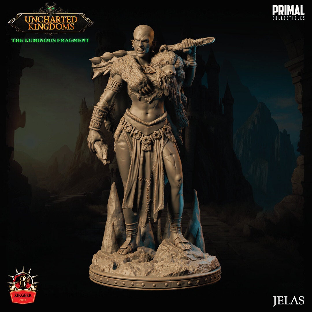 Stone Female Giant Miniature: 28/32/38mm Fantasy RPG Mini for Dnd ...