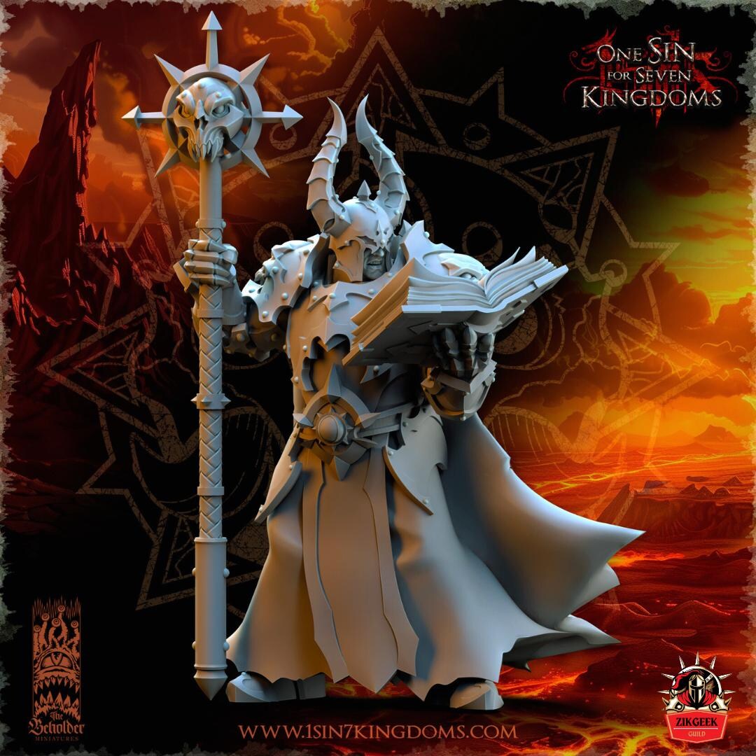 Ascended Dark Sorcerer Wizard Mage Enemy Dnd Miniature Dungeons and ...