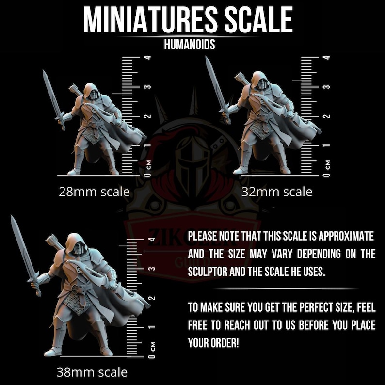 Rabbitfolk Archer, Cleric, Monk Miniatures: 28/32/38mm Fantasy RPG Mini ...