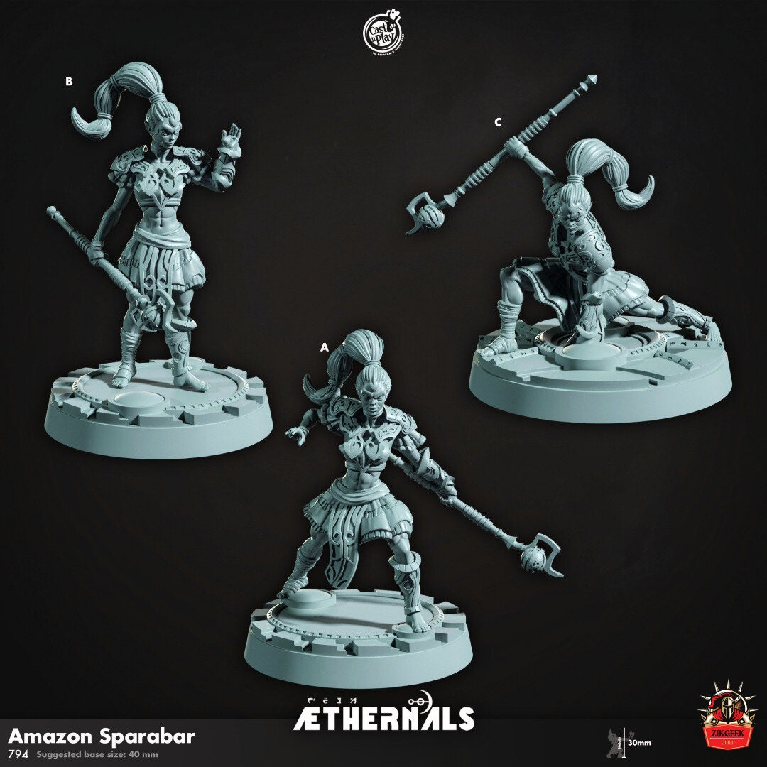 Female Knight Aethernal Dnd Miniature, Steampunk Miniature, Space ...