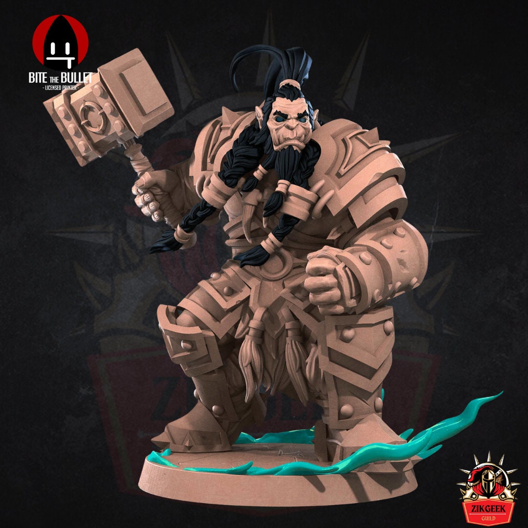 Orc Shaman Fighter Dnd Miniatures Dungeons and Dragons Mini Hero ...