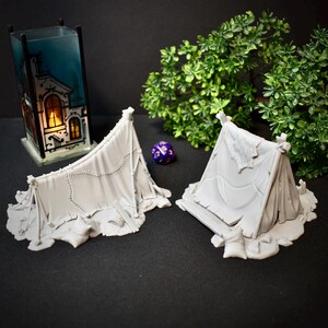 Bandit Tents & Bedrolls Terrain Miniatures: 28/32/38mm Fantasy RPG Mini ...