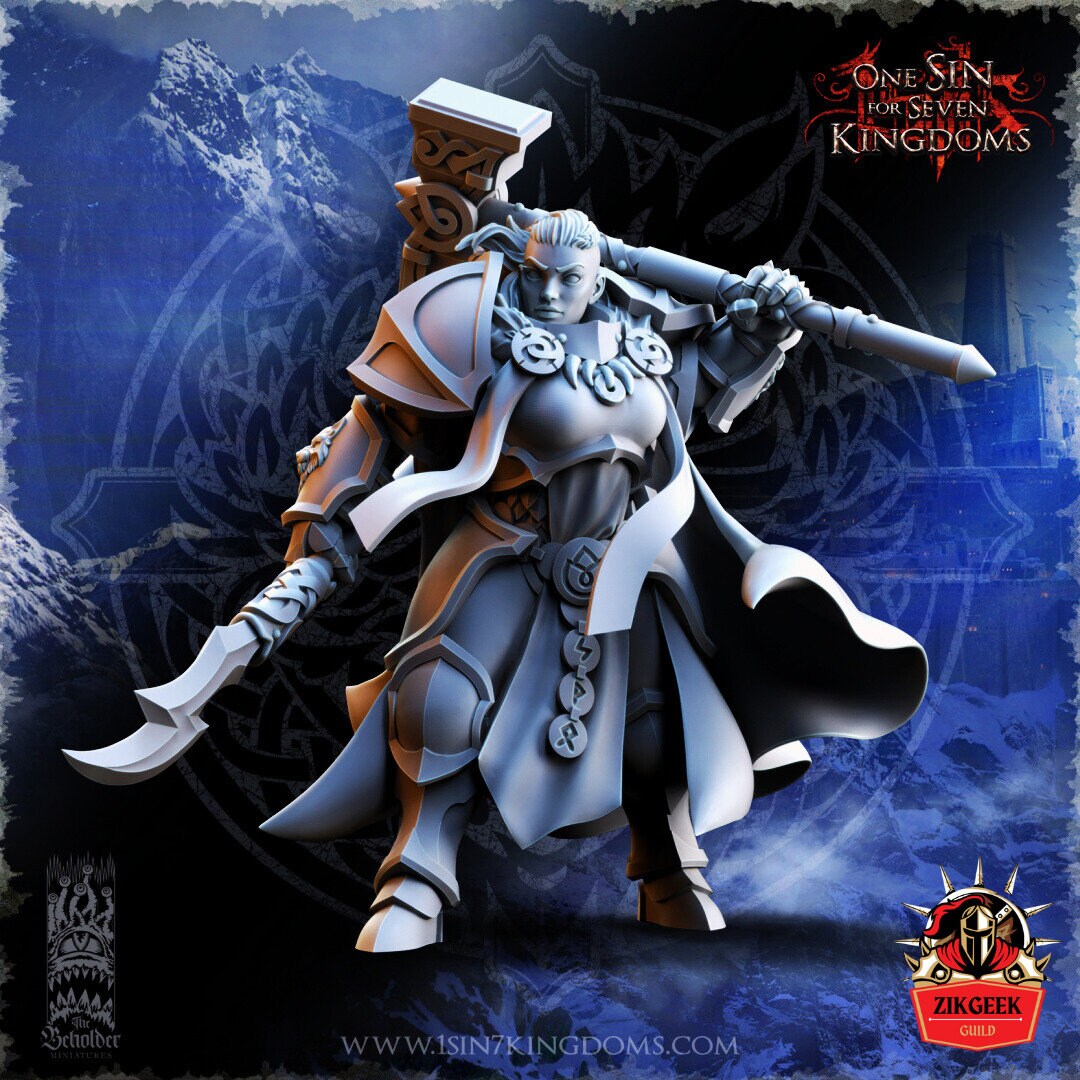 Female Paladin, Warrior, Fighter Wargaming Miniature Dungeons and ...