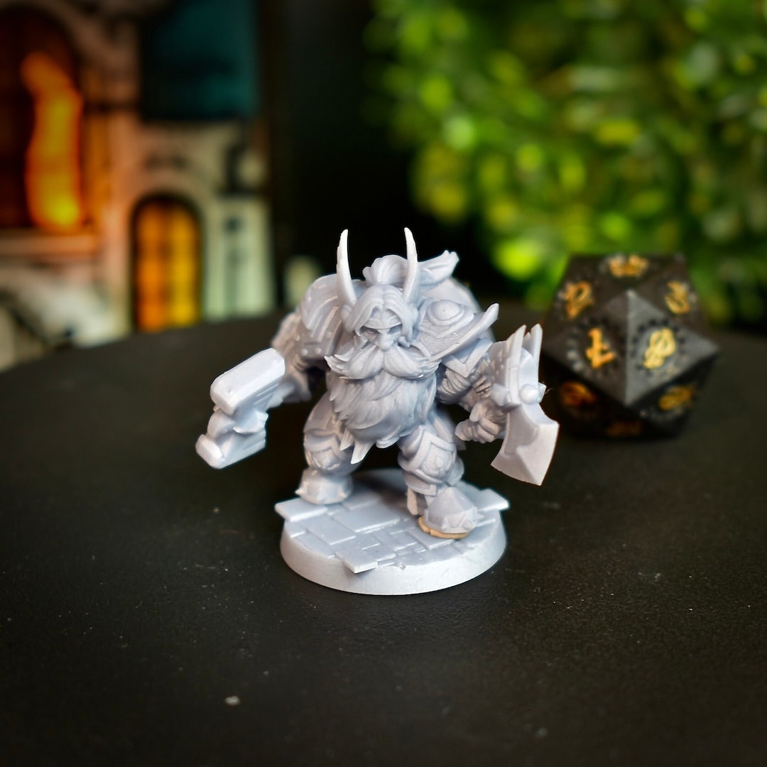 Dwarf Warrior Paladin Dnd Miniature, Heroquest RPG, Painting Mini, Wow ...