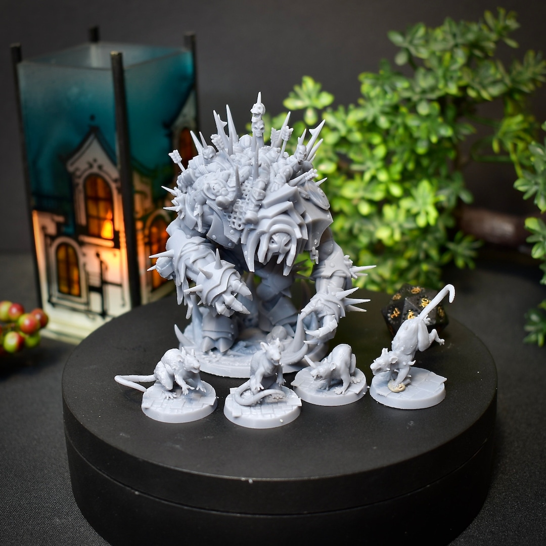 Rat King & Rats Miniaons Miniatures: 28/32/38mm Fantasy RPG Mini for ...