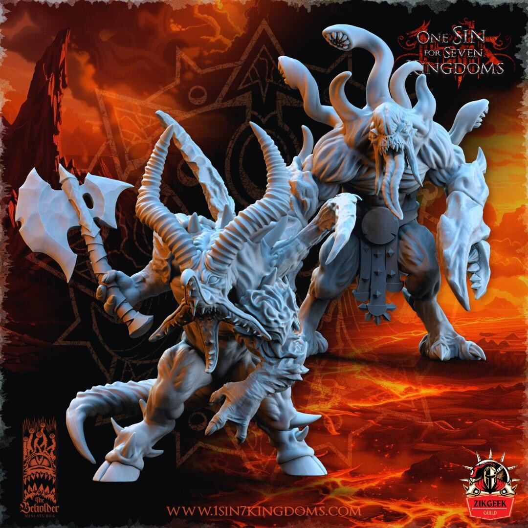 Demon Abominations Fighter Monster Enemy Wargaming Miniature Dungeons ...