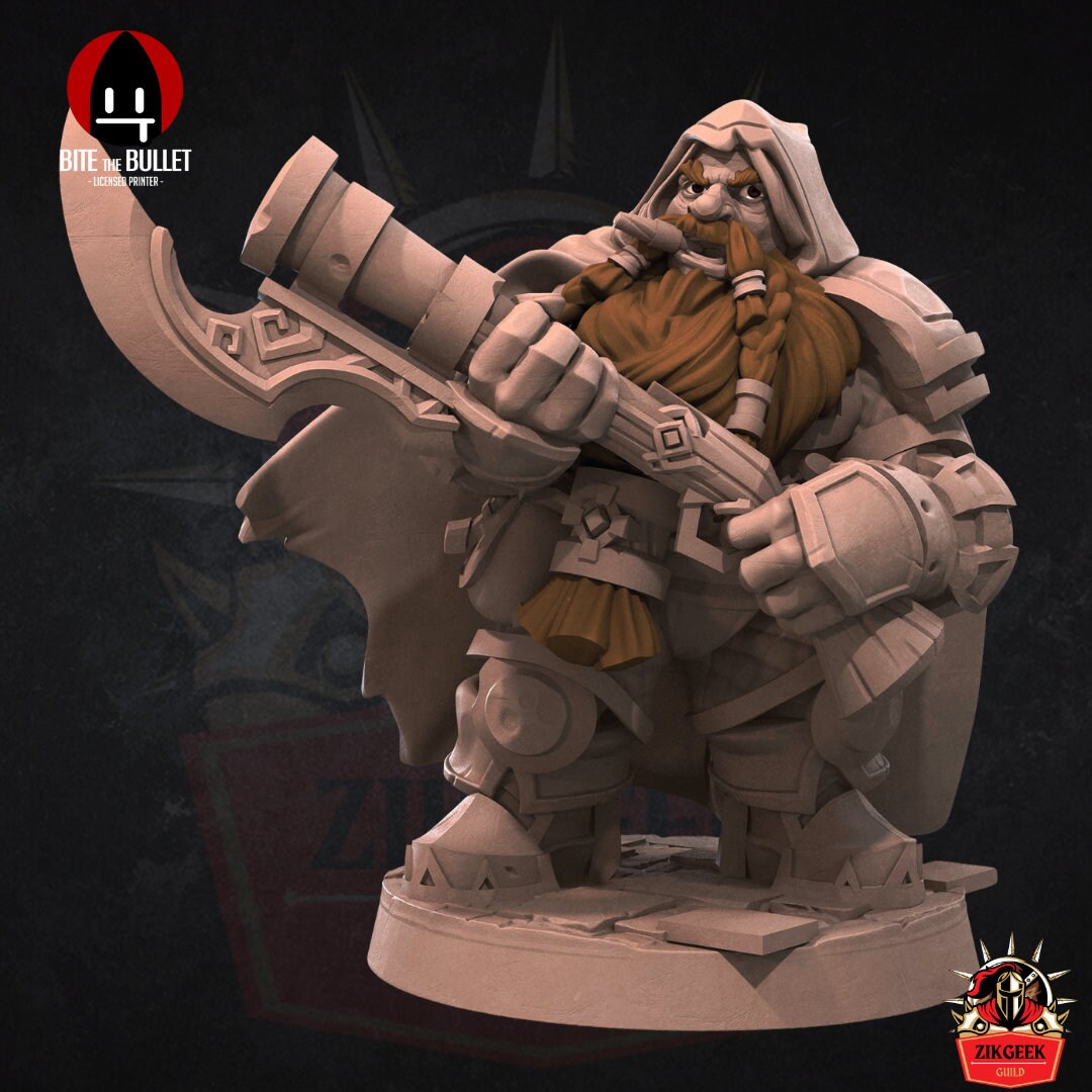 Male Dwarf Ranger Wow Miniature: 28/32/38mm Fantasy RPG Mini for Dnd ...