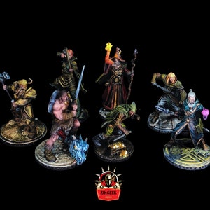 Elves X8 Miniature Set: 28/32/38mm Fantasy RPG Mini for Dnd, TTRPG - Etsy