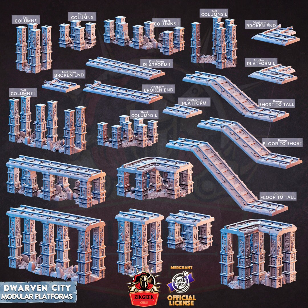 Dwarf Mine Coal Trolley Modular Platforms, Dnd Terrain Miniature, Hero ...