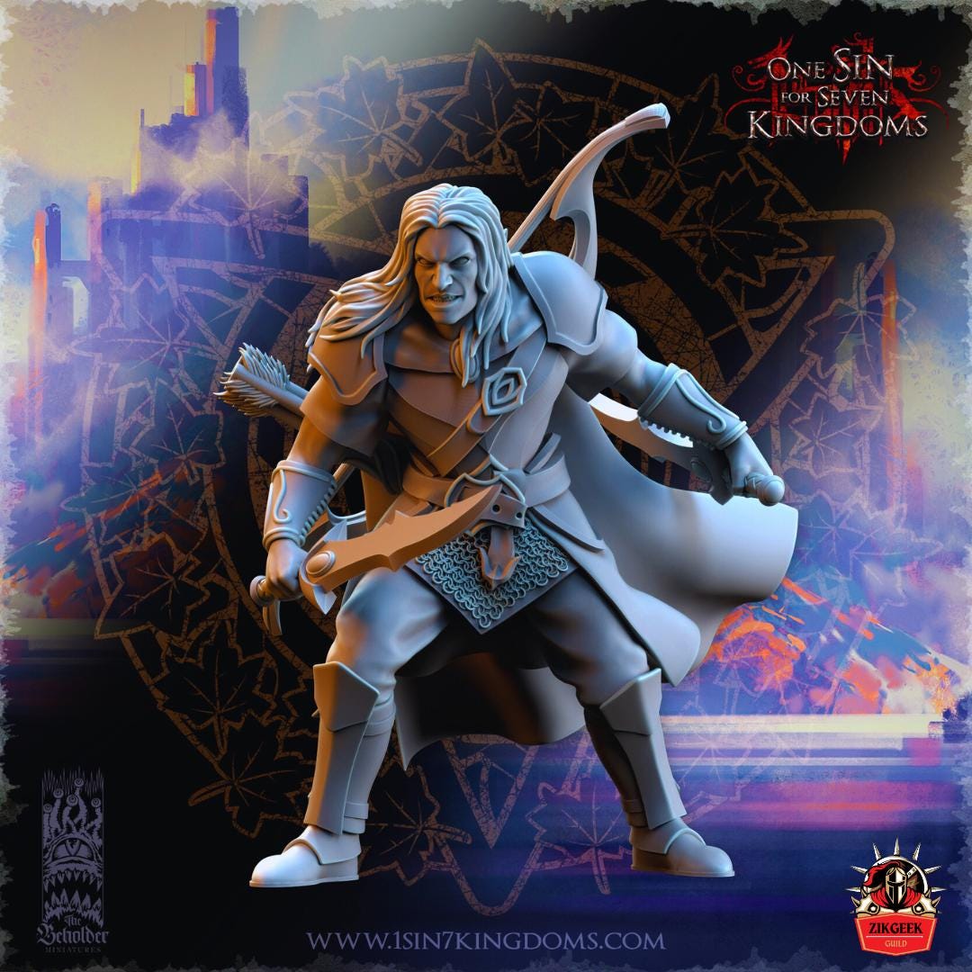 Drow Elf Shades Captain Archer Ranger Miniature Dungeons and Dragons ...