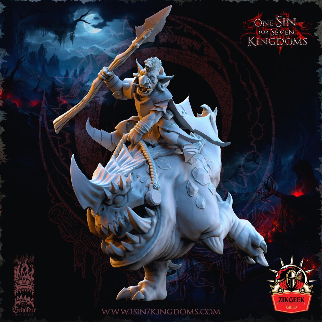 Goblin Warrior Squid Rider Dnd Tabletop Game Miniature RPG, Dungeons ...