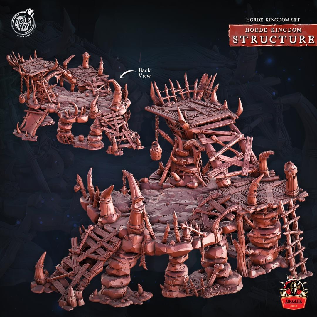 Horde Kingdom Structure Terrain, Miniature Dungeons and Dragons Mini ...
