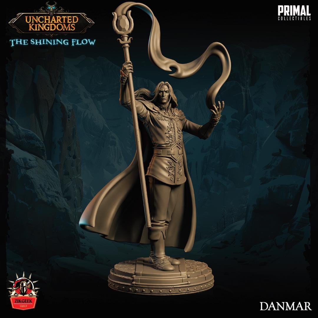 Wizard Elf Mage Miniature: 28/32/38mm Fantasy RPG Mini for Dnd, TTRPG ...